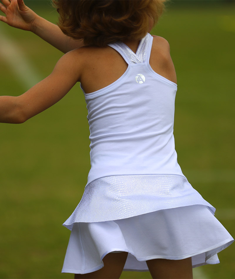 White Tennis Dress Abigail | Stunning Racer Back by Zoe Alexander