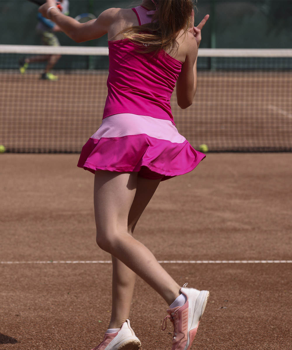 Girls Tennis Dress Raspberry - Zoe Alexander